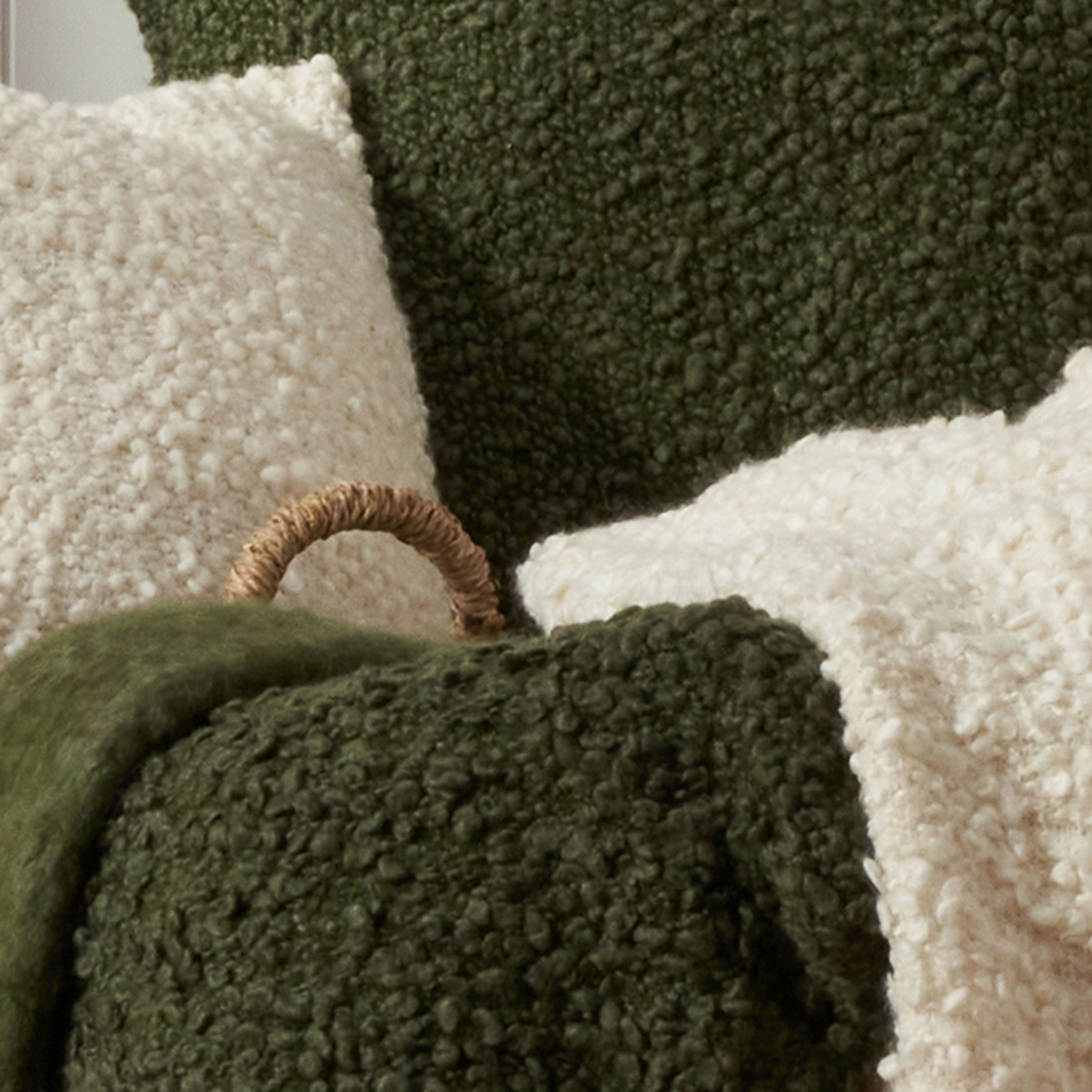 Julia Fringed Boucle Throw | Throws | Feather & Black