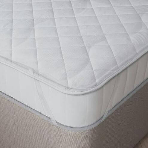 Cotton Quilted Mattress Protector | Feather & Black