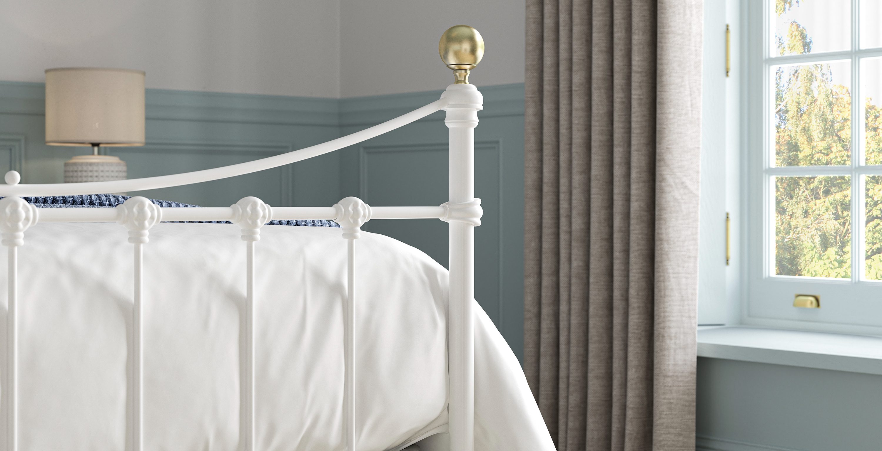 Arabella Bed and Mattress Set | Feather & Black