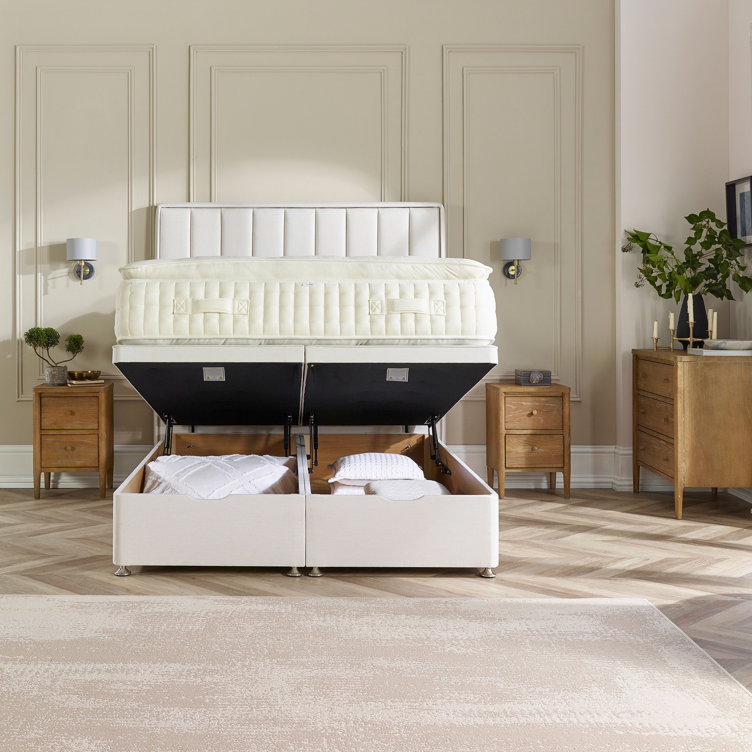 Harrison Spinks Classic Ottoman Divan Base, King | Divan Beds | Feather ...