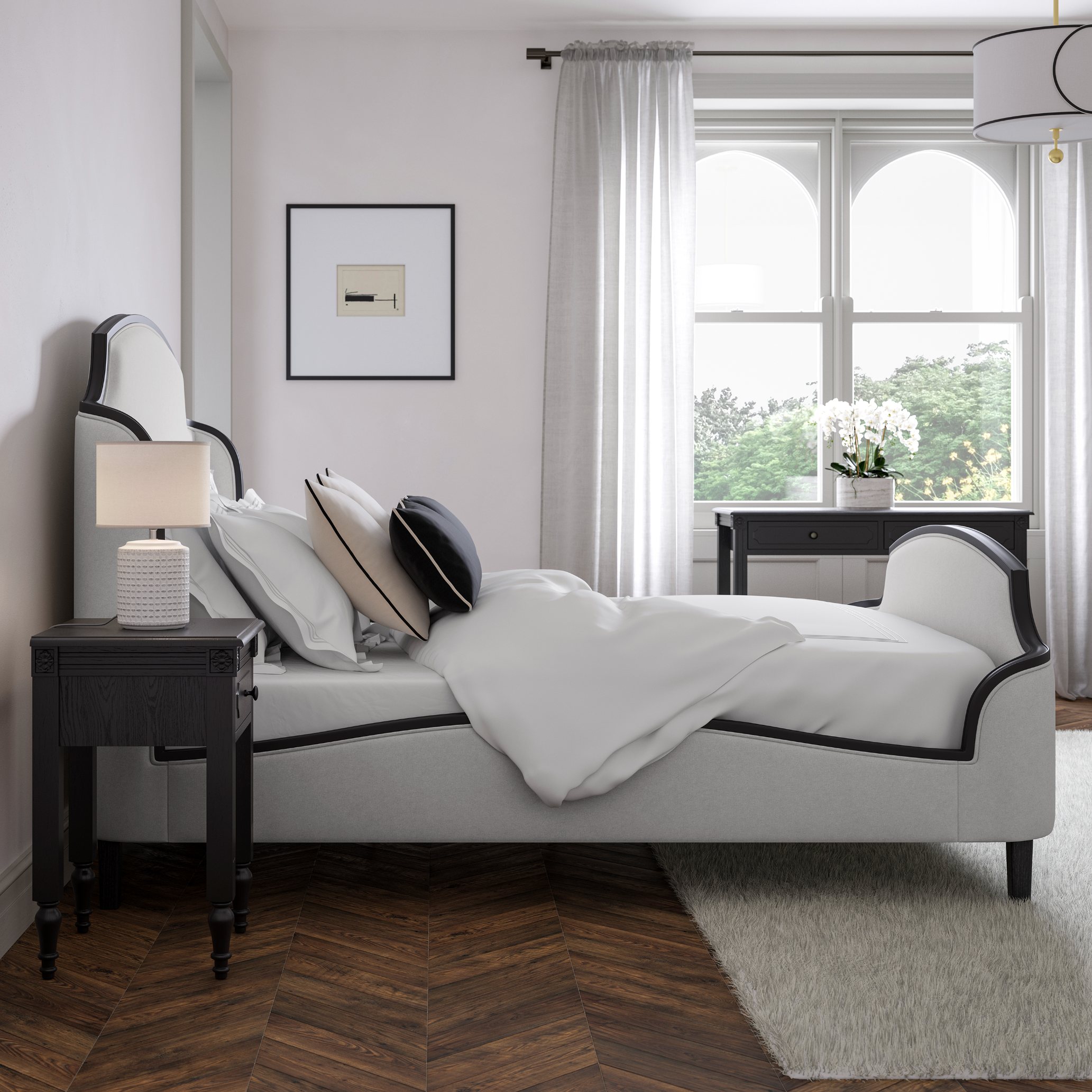 Evangeline Bed | Feather & Black