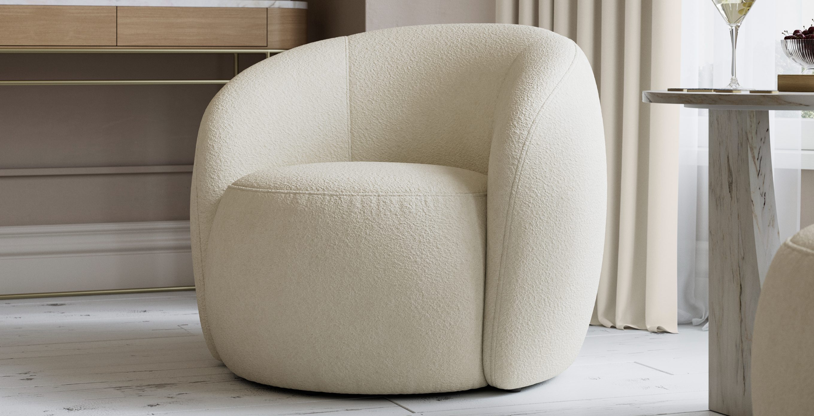 Geneva Chair | Feather & Black