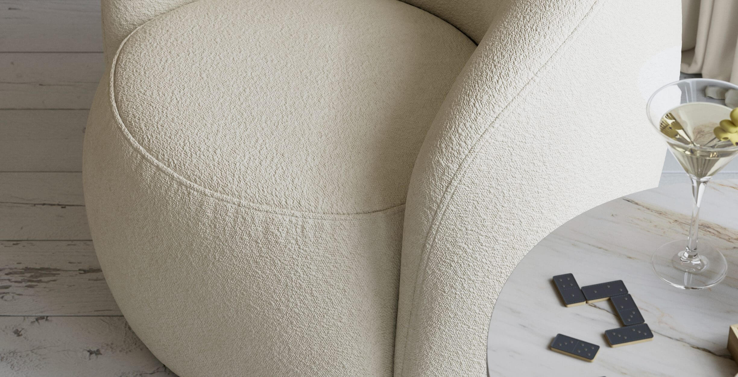 Geneva Chair | Feather & Black