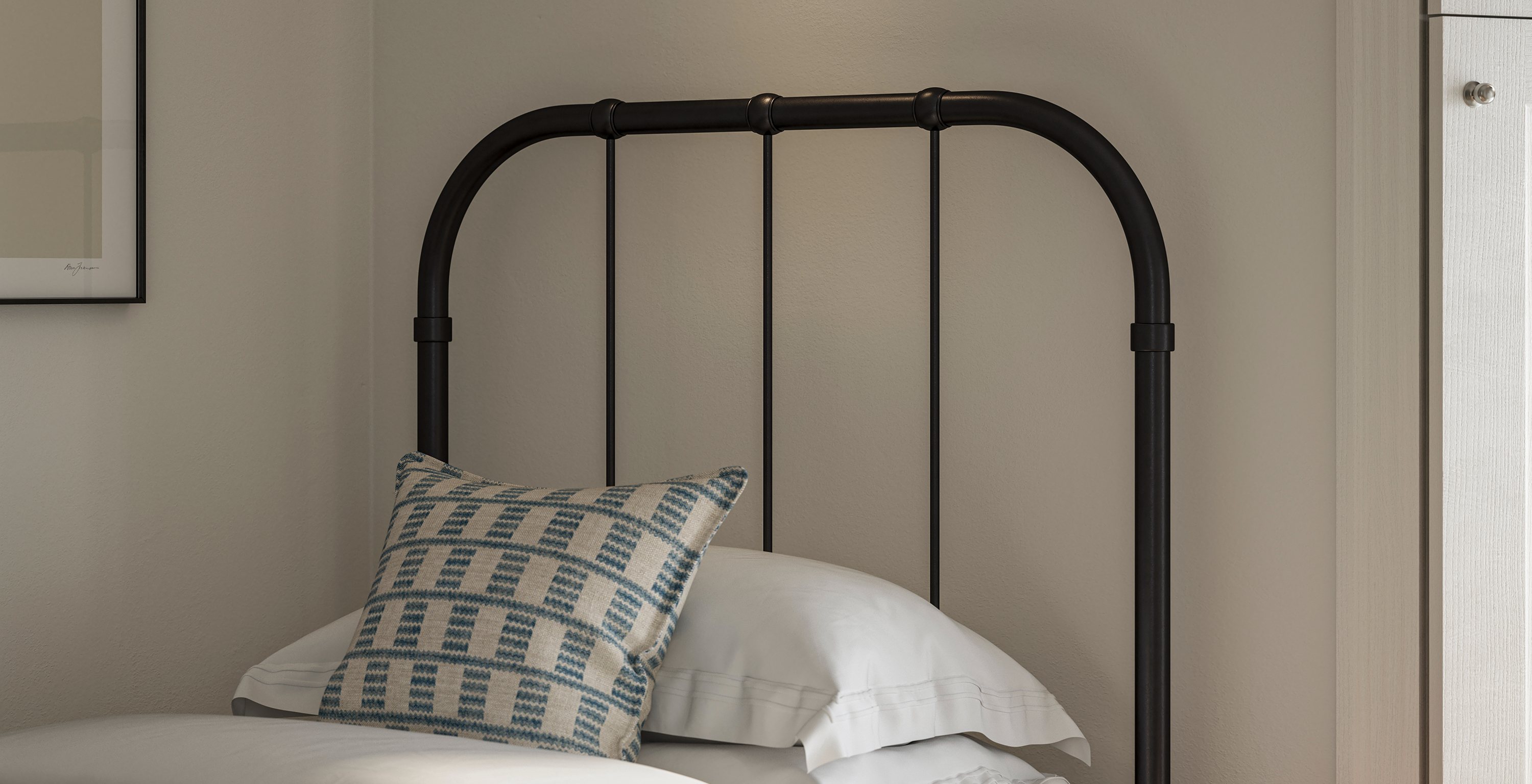 Grace Bed | Traditional Dorm Style Bed | Feather & Black