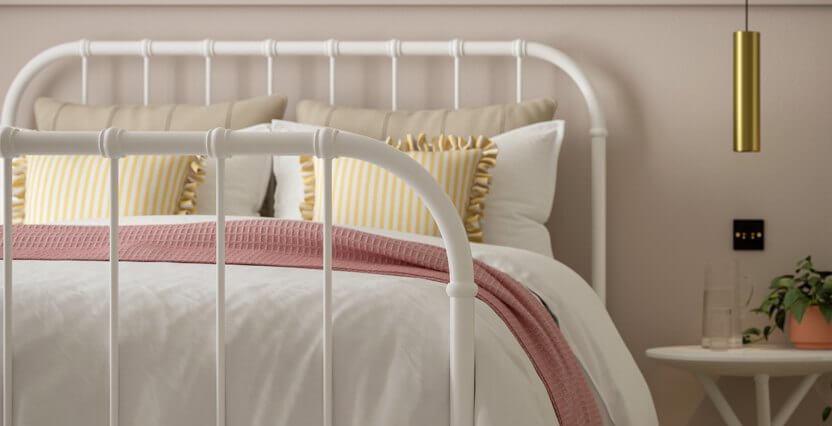 Grace Bed | Traditional Dorm Style Bed | Feather & Black