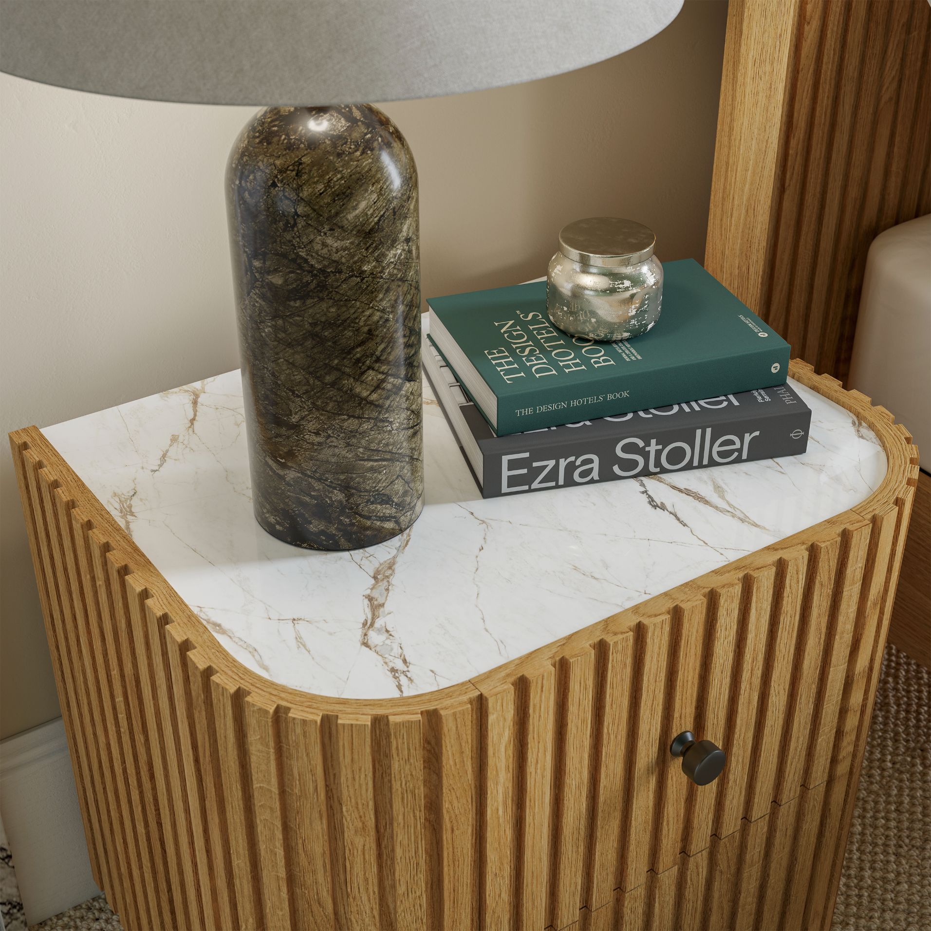 Jacob Bedside Table | Bedside Tables & Nightstands | Feather & Black