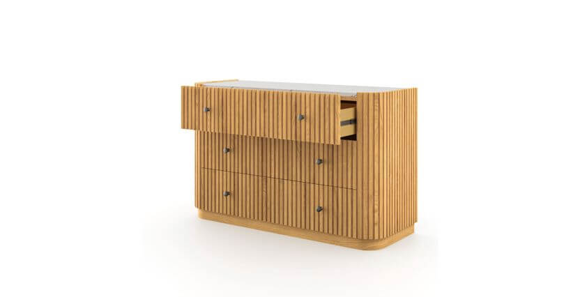 Jacob Bedside and Chest Set | Feather & Black