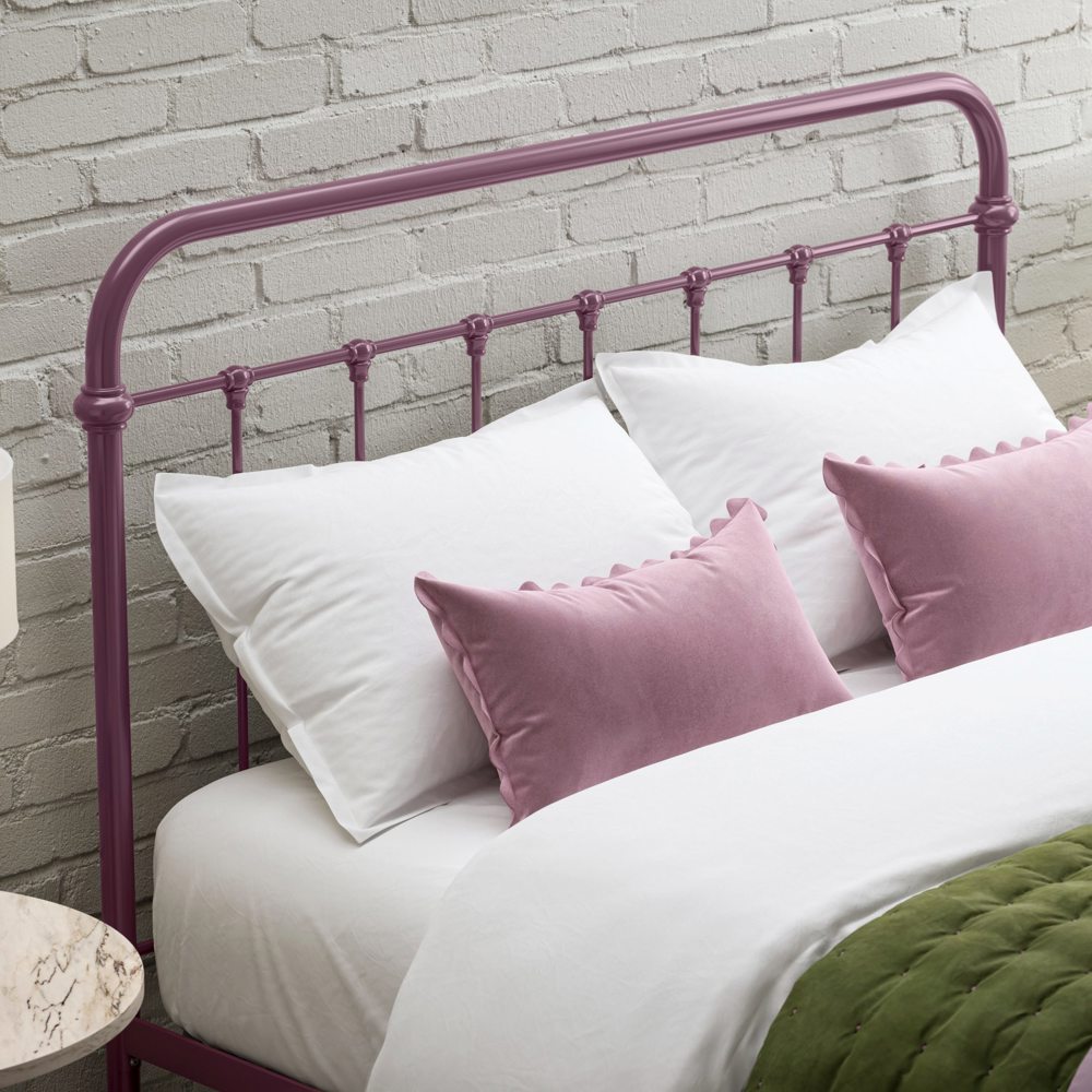 Oliver Bed, Double | Metal Beds | Feather & Black