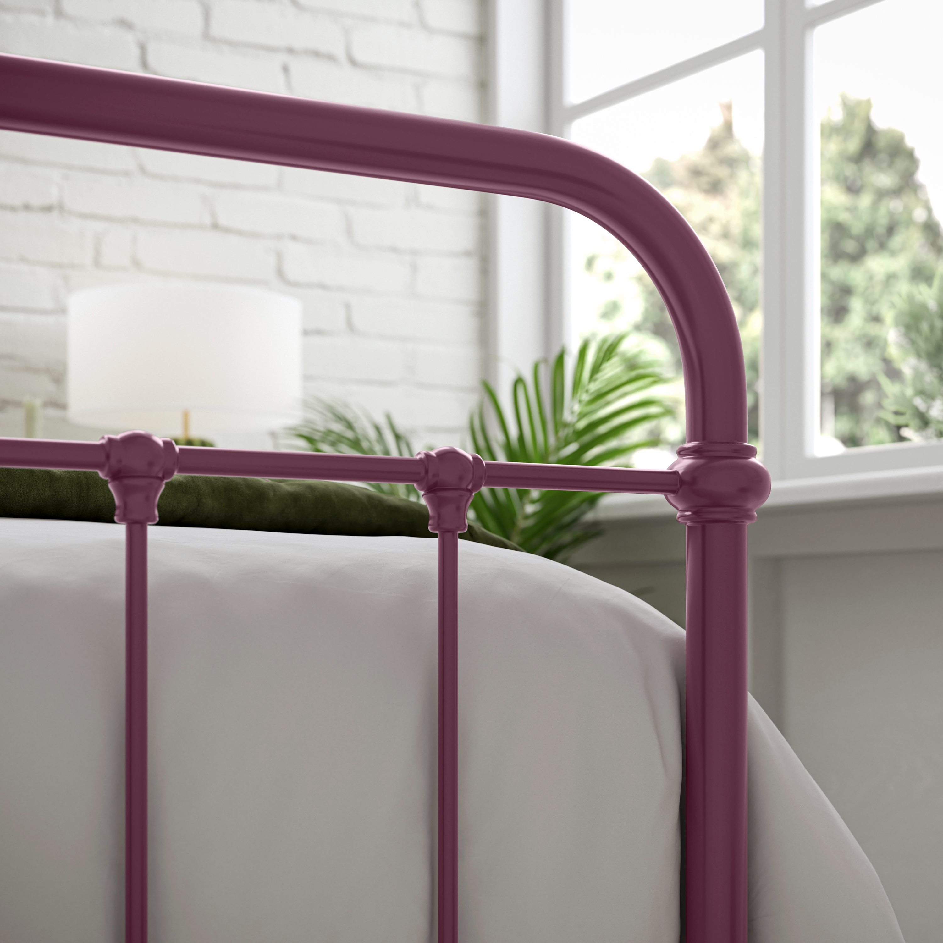 Oliver Bed, Double | Metal Beds | Feather & Black