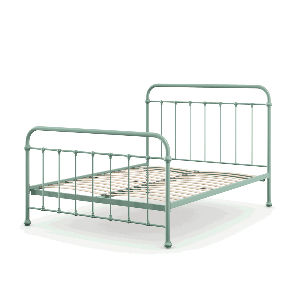 Oliver Bed, Double | Metal Beds | Feather & Black