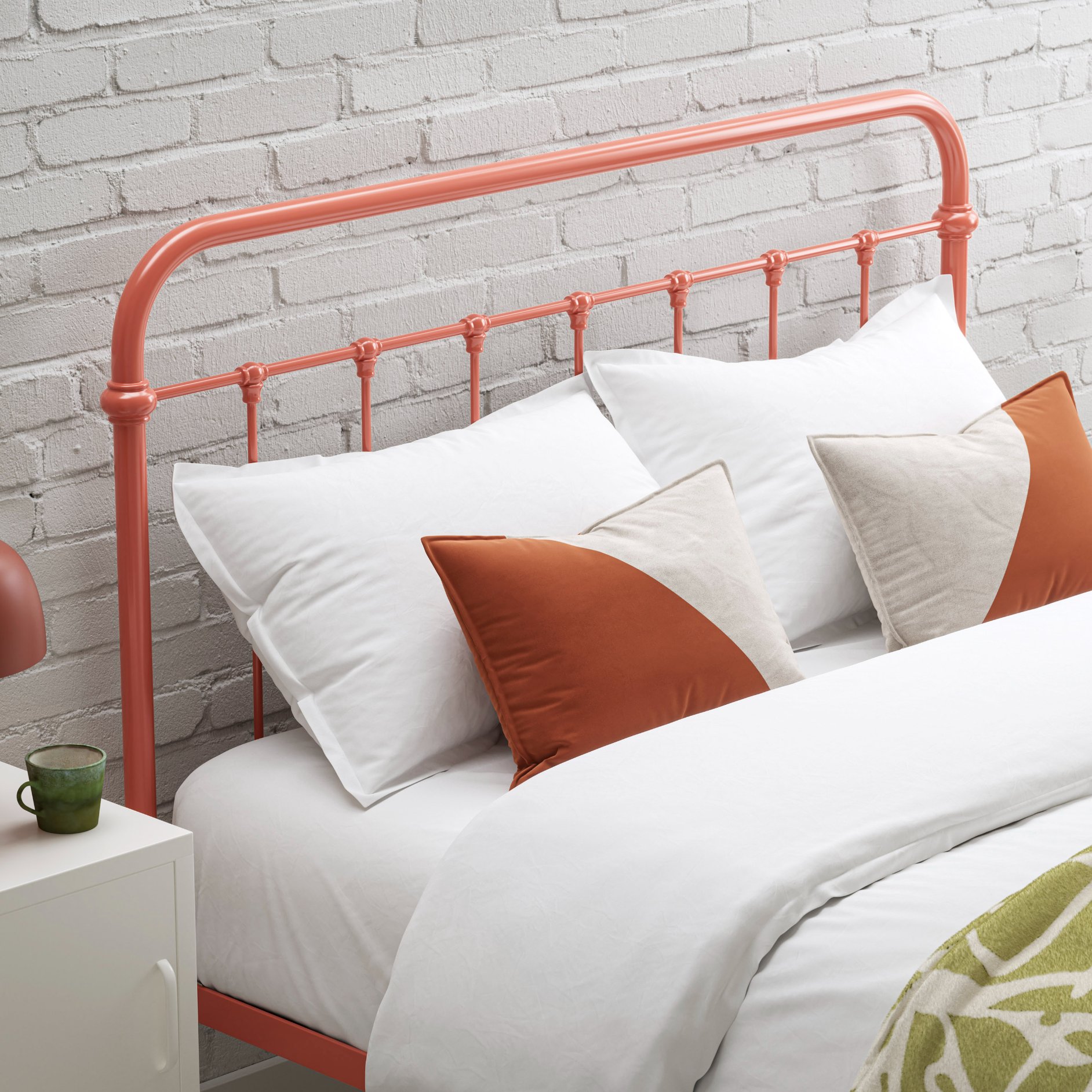 Oliver Bed, Double | Metal Beds | Feather & Black