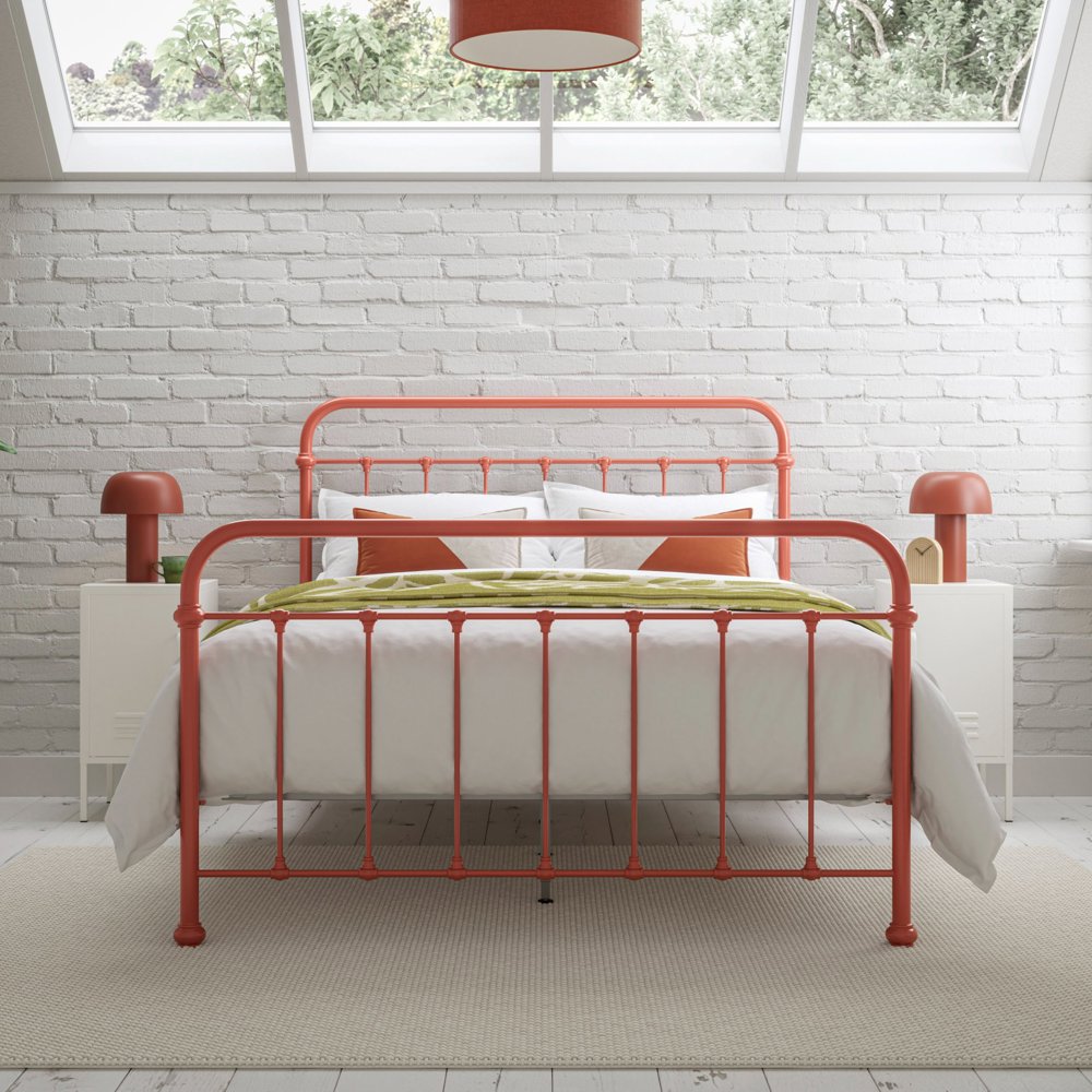 Oliver Bed, Double | Metal Beds | Feather & Black