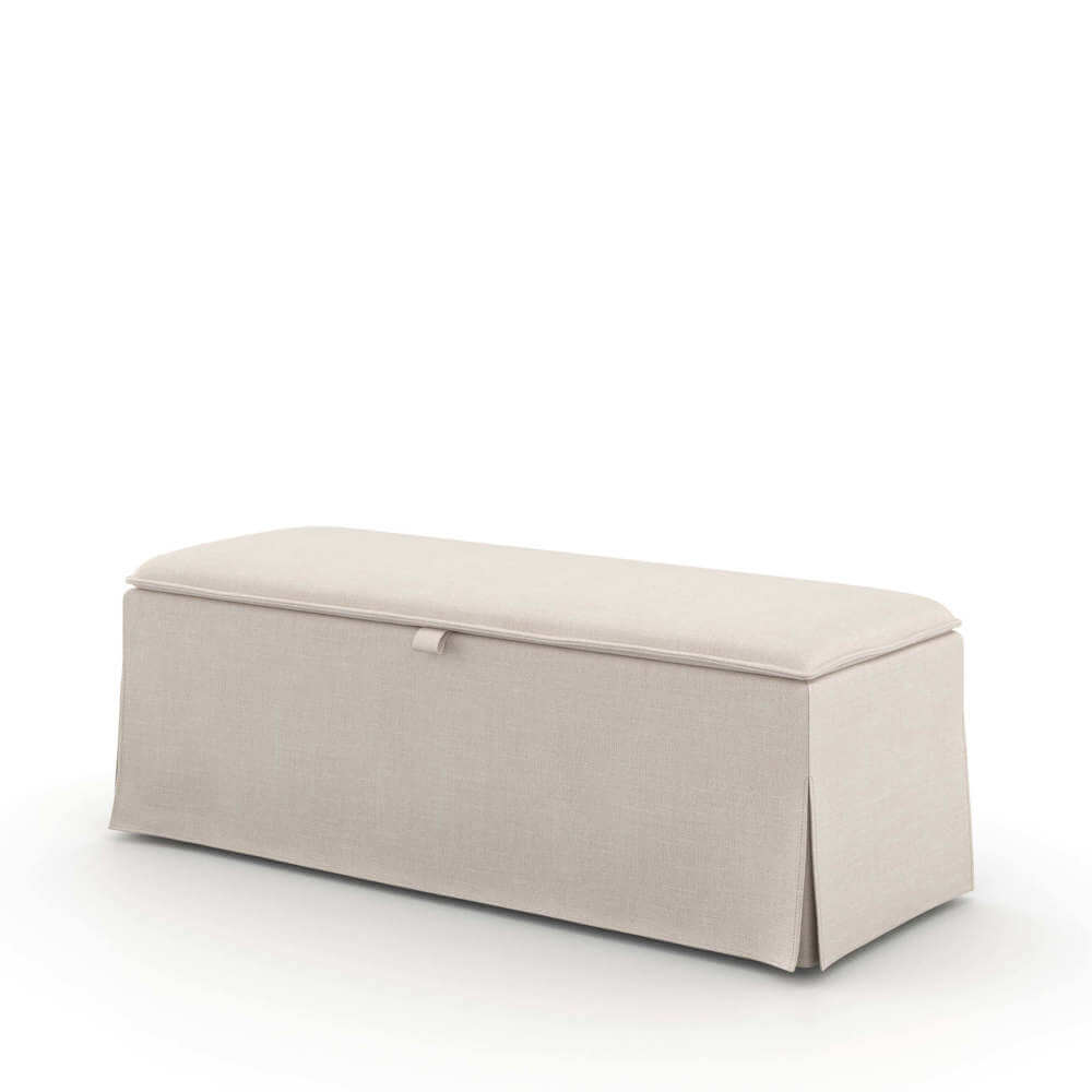 Orla Ottoman Box, Natural | Bedroom Boxes | Feather & Black
