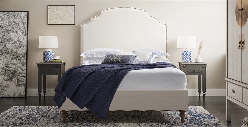 Regency Bed | Luxury Upholstered Bed | Feather & Black