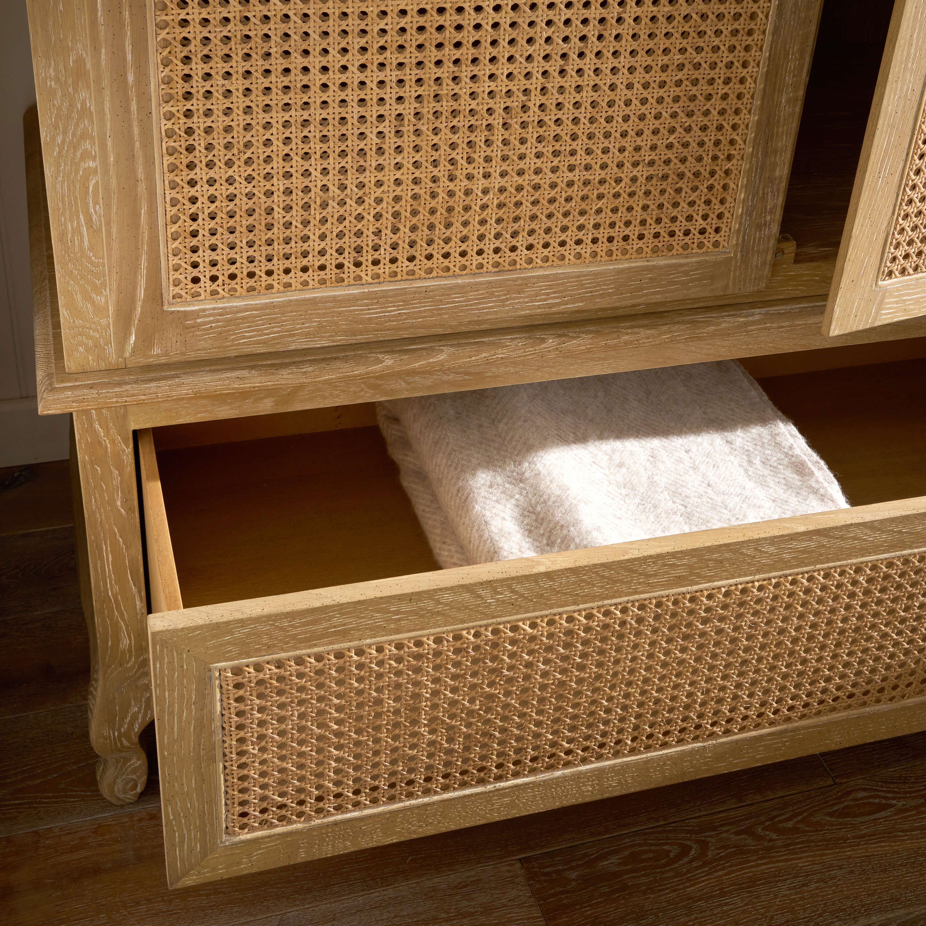 Sienna Beau Rattan Wardrobe | Feather & Black