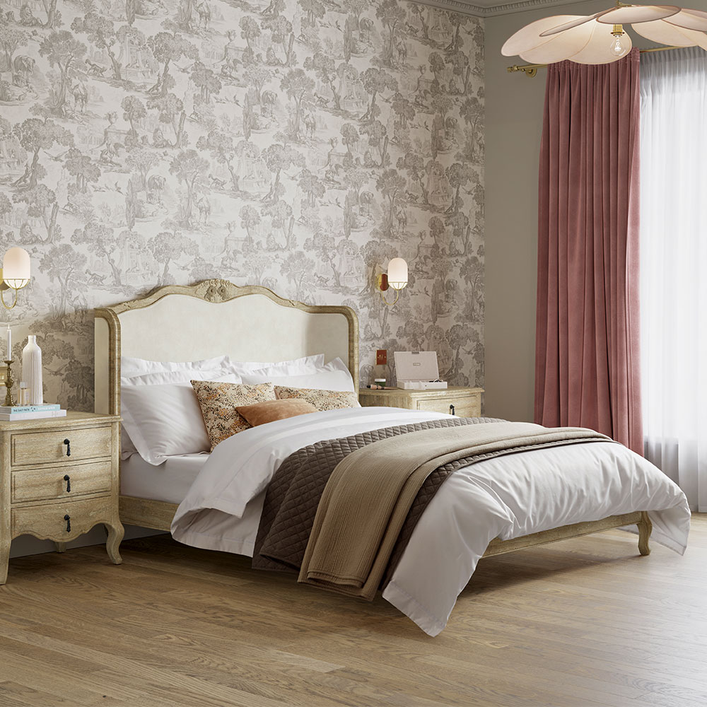 Versailles Linen Bed | Feather & Black