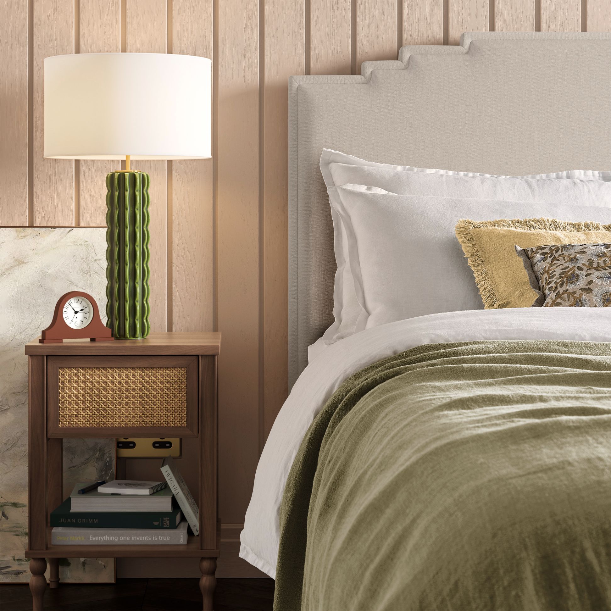Wooster Bed | Luxury Upholstered Bed | Feather & Black