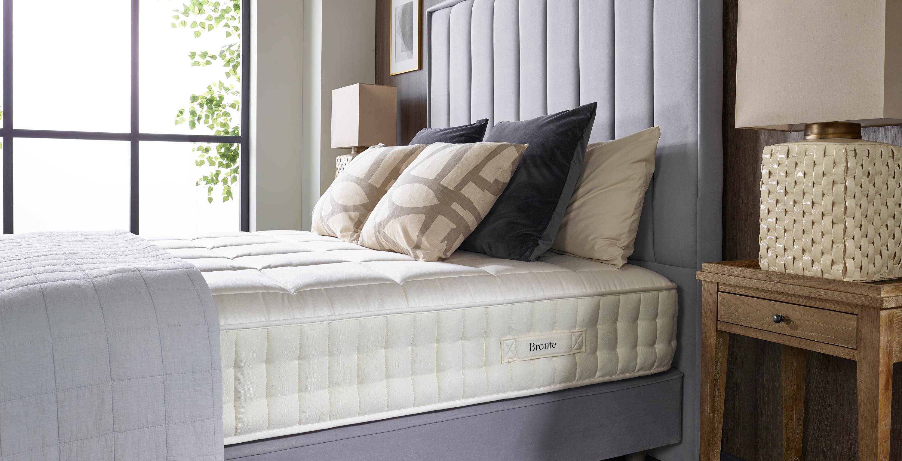 Harrison Spinks Premium Austen Headboard | Feather & Black