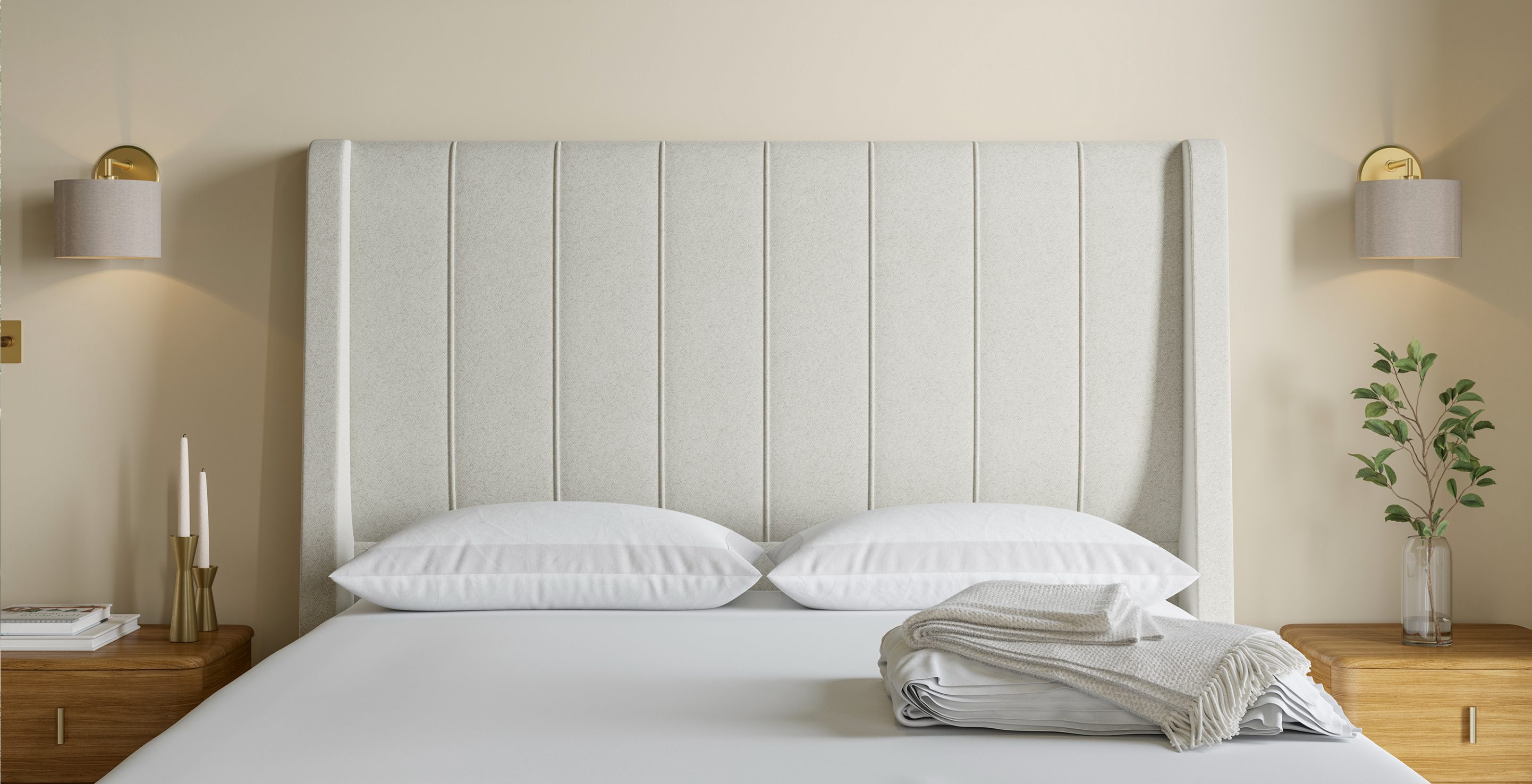 Sleepeezee Ephrain Headboard | Headboards | Feather & Black