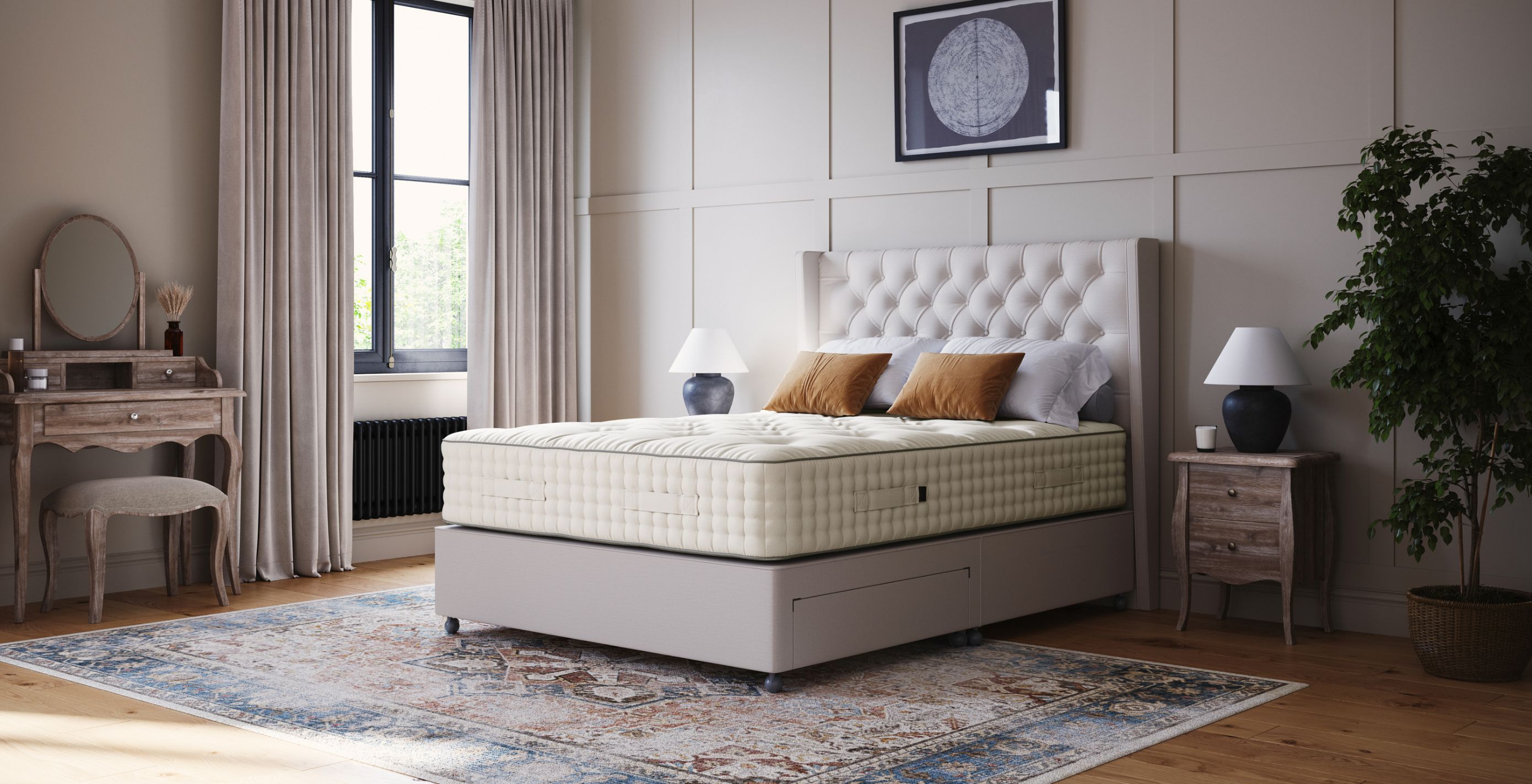 Saxton Silk Mattress | Feather & Black
